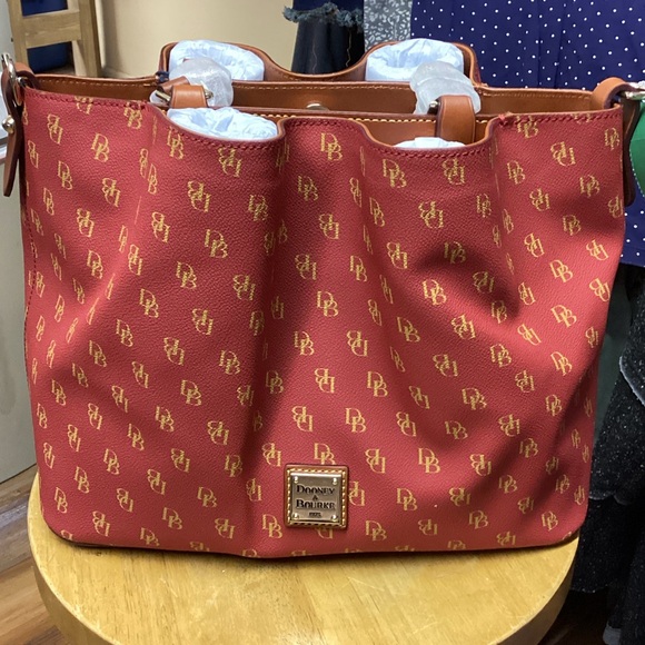 Dooney & Bourke | Bags | Dooney Bourke Brick Red Logo Tote | Poshmark